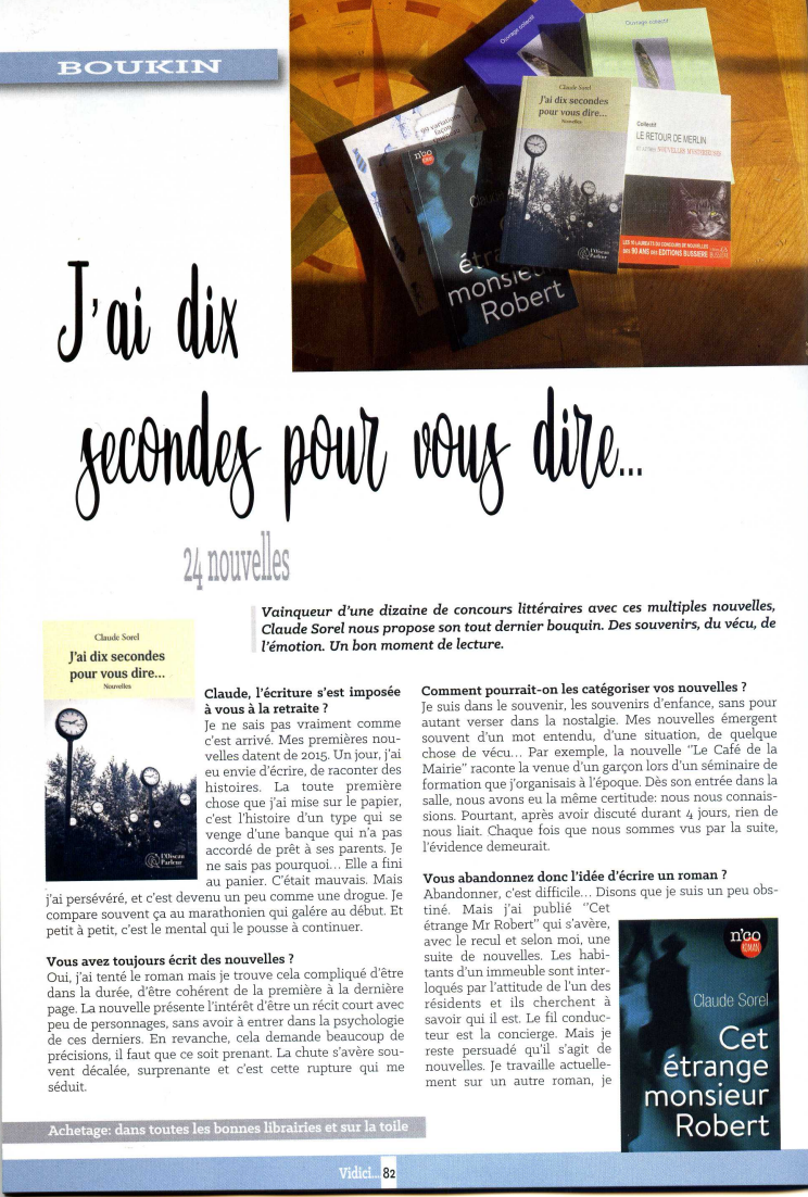 Interview de Claude Sorel | L'Oiseau Parleur Editions